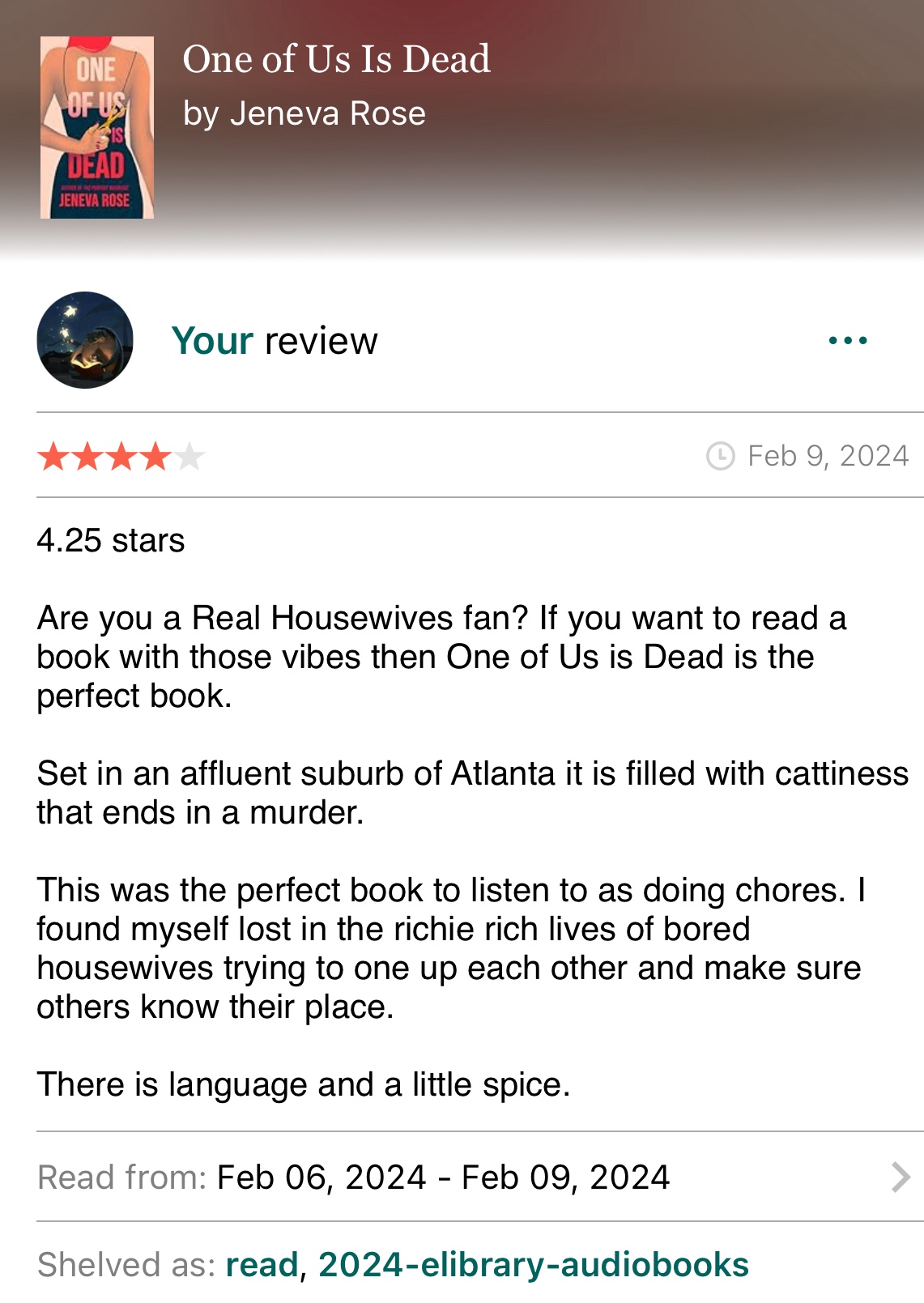 One of Us is Dead by Jeneva Rose | Kentucky Book Lover