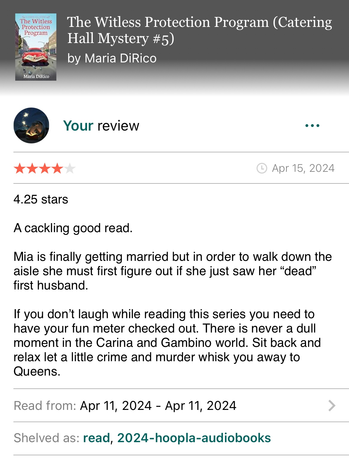 The Witless Protection Program by Maria DiRico | Kentucky Book Lover